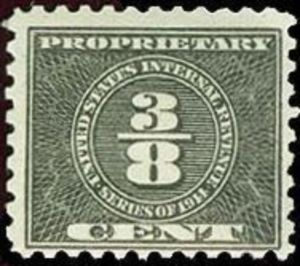 Stamp: Proprietary (United States of America: Revenue Stamps ...