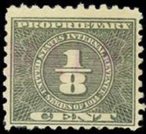 Stamp: Proprietary (United States of America: Revenue Stamps ...