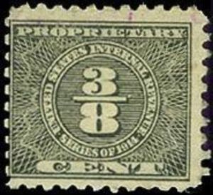 Stamp: Proprietary - Series of 1914 (United States of America: Revenue ...