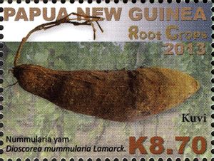Stamp: Nummularia yam (Dioscorea nummularia) (Papua New Guinea) (Root ...