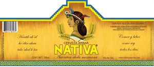 Etiqueta de bebida: Cerveza Ambar NATIVA (Cervecería Mexicana, México ...