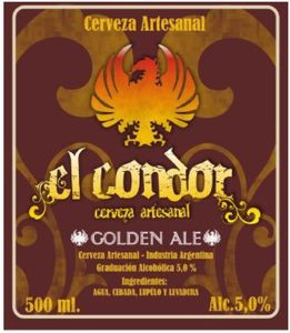 Drink Label: El Condor Golden Ale (Cerveza Condor, ArgentinaCol:AR-BEER ...