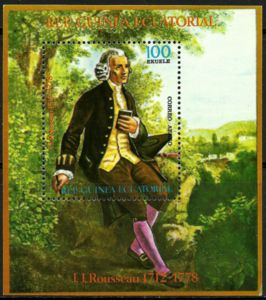 Stamp: Jean J. Rousseau (Equatorial Guinea) (J.J. Rousseau. 200th ...
