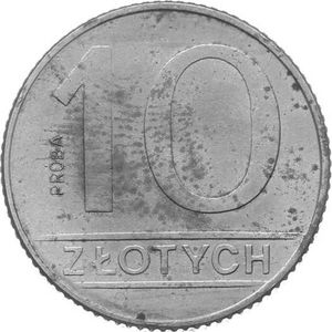 Moeda: 10 Złotych (PRÓBA) (Polônia(1952 ~ 1989 - República Popular da Polônia (prova de cunho ...