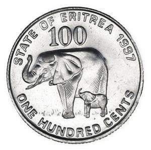 Coin: 100 Cents (1 Nakfa) (Eritrea(1997~Today - Circulation) WCC:km48
