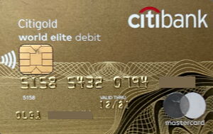 Bank Card: Citigold World Elite Debit (Citibank, RussiaCol:RU-MC-2426.04 💳