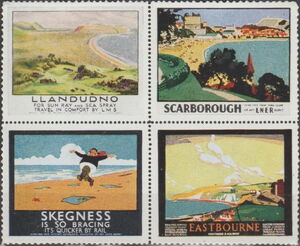 Stamp: Block of 4 Poster Stamps (United Kingdom: Cinderella Stamps ...