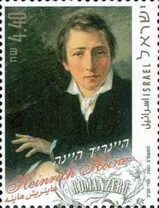 Stamp: Heinrich Heine (1797-1856) (IsraelMi:IL 1644,Sn:IL 1460,Yt:IL ...