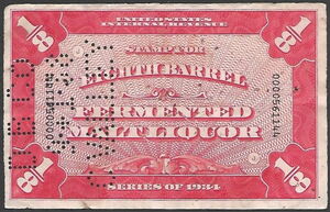 Stamp: Fermented Malt Liquor (United States of America: Revenue Stamps ...