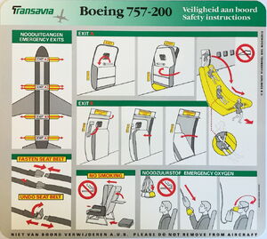 Safety Card: Boeing 757-200 (Transavia, NetherlandsCol:TRA-NL-0025
