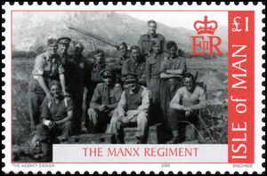 Stamp: Manx Regiments (Isle of Man(World War 2) Mi:IM 1201,Sn:IM 1091a ...