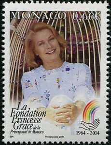 Stamp: 50 years Princess Grace Foundation (MonacoMi:MC 3177,Yt:MC 2919,Sg:MC 3113,Un:MC 2937