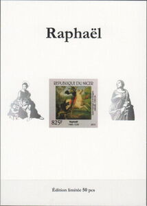 Марка: Paintings by Raphael Silver Impressions (Нигер: Нелегальные ...