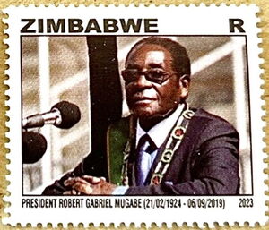 Stamp: Robert Mugabe, President of Zimbabwe (Zimbabwe(Robert Mugabe ...