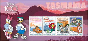 Stamp: Walt Disney Studios, Centenary : Disney in Australia (Australia ...