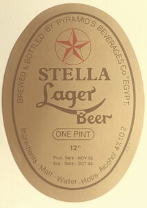Drink Label: Stella Lager Beer (Al-Ahram Beverage, EgyptCol:EG-BEER-000027