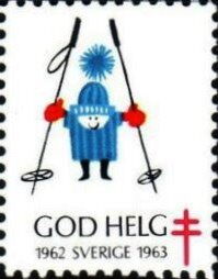 Stamp: God Helg 1962/63 (Sweden: Cinderella Stamps(Tuberculosis Charity ...