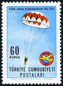 Stamp: Turkish Aviation League, 40th anniv. (Türkiye (Turkey)(Flying ...