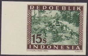 Stamp: Construction of Great Postal Road, Java (Indonesia(Vienna ...