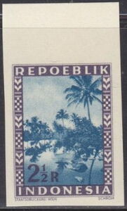 Stamp: Hot Springs, Java (Indonesia(Vienna Printings - RepOEblik) Dai ...