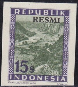Stamp: Overpint RESMI (Indonesia(Vienna Printings - RepUblik) Dai:ID 14-10d