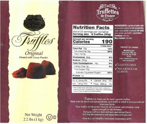 Chocolate Wrapper: Truffles de France Original (Chocomod USA, Inc ...