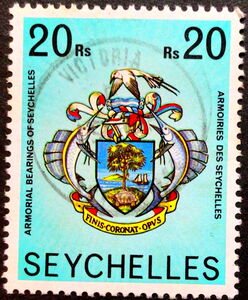 Stamp: Seychelles Coat of Arms (Seychelles(Fauna and flora) Mi:SC 409I ...