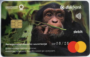 Bank Card: Dsk Bank Mastercard Debit Chimpanzee - 03/23 (DSK Bank ...
