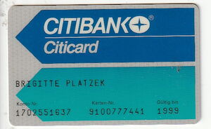 Bank Card: CITIBANK - Citicard (Citibank, Germany, Federal RepublicCol ...