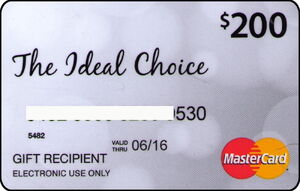 Gift Card: The Ideal Choice (MasterCard, Canada(MasterCard) Col:CA-MC ...