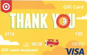 Gift Card: Thank You (Visa, United States of America(Target) Col:US-VI ...