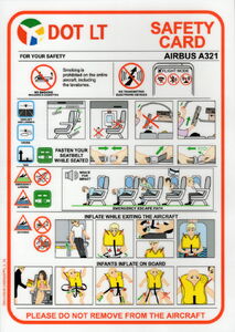 Safety Card: Airbus A321 (DOT LT, LithuaniaCol:DNU-LT-0001