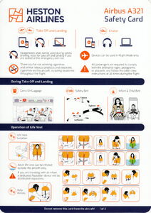 Safety Card: Airbus A321 (Heston Airlines, LithuaniaCol:HST-LT-0001