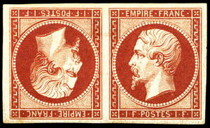 Stamp: Emperor Napoléon III (France(Emperor Napoleon III) Yt:FR 18b,Mi ...
