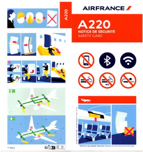 Safety Card: A220 (Air France, FranceCol:AFR-FR-0113