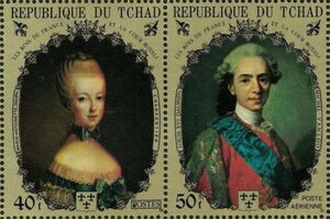 Timbre: Marie Antoinette; Louis XVI Dauphin (Tchad(Kings and ...