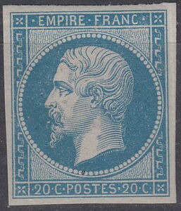 Stamp: Emperor Napoleon III (France(Emperor Napoleon III) Yt:FR 14Ba,Mi ...