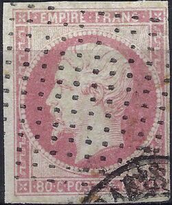Stamp: Emperor Napoleon III (France(Emperor Napoleon III) Yt:FR 17Bb,Sn ...