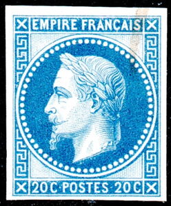 Stamp: Emperor Napoléon III (France(Emperor Napoleon III with laurel ...