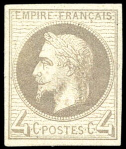 Stamp: Emperor Napoléon III (France(Emperor Napoleon III with laurel ...