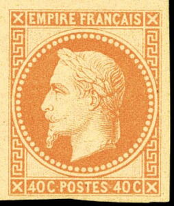 Stamp: Emperor Napoléon III (France(Emperor Napoleon III with laurel ...