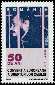 Stamp: 50th Anniversary of European Human Rights Convention (RomaniaMi ...
