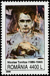 Stamp: Nicolae Tonitza (Romania(Self-portraits of Romanian Artists) Mi ...