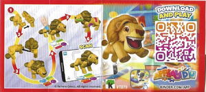 Meal Toy: Alexander Lion (Kinder Surprise, Europe(Kinder - Animals Care ...