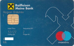 Bank Card: Raiffeisen Meine Bank (Raiffeisen Bank, AustriaCol:AT-MS-0044.02