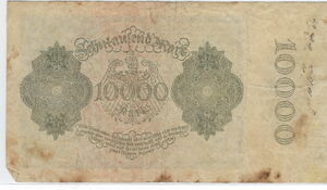 Banknote: 10,000 Mark (Germany(1922 1st Issue - Reichsbanknote ...