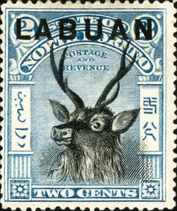 Stamp: Sambar (Rusa unicolor) (Labuan(North Borneo Type of 1897 ...