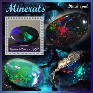Stamp: Minerals (Black Opal) (Niger: Illegal Stamps(Minerals (2021 ...