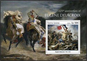 Stamp: Eugène Delacroix (1798–1863) (Sierra Leone(Eugène Delacroix (2023)) Col:SL 2023.03.20-095