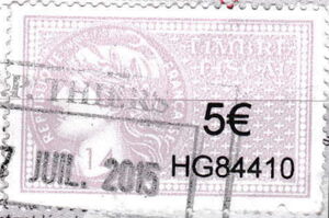 Stamp: Timbre fiscal (France: Revenue Stamps(Timbre Fiscal) Col:FR TF514-2014